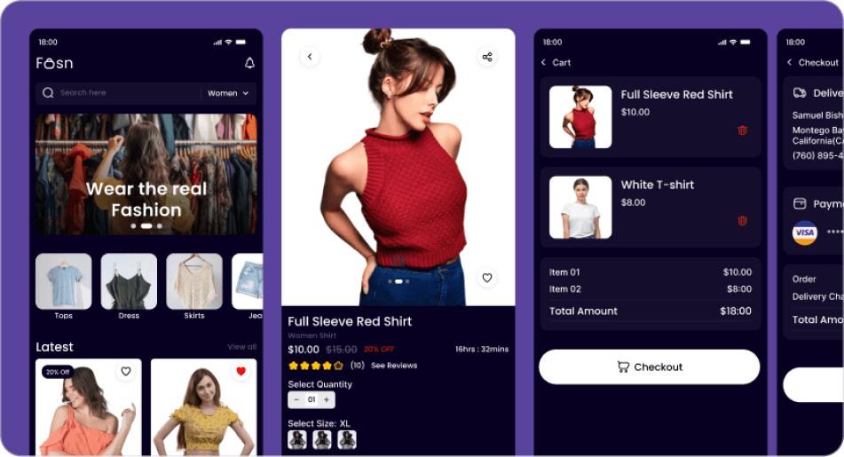 Dark Theme Fashion App